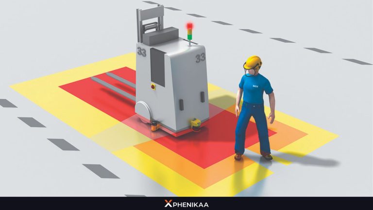 Demonstrate of how AGV detection system work