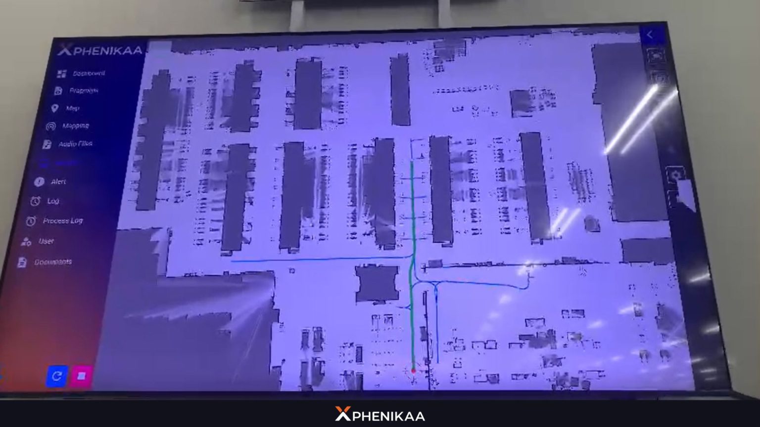 Navigation map created by AMR when pairing with Phenikaa-X’s AMR software