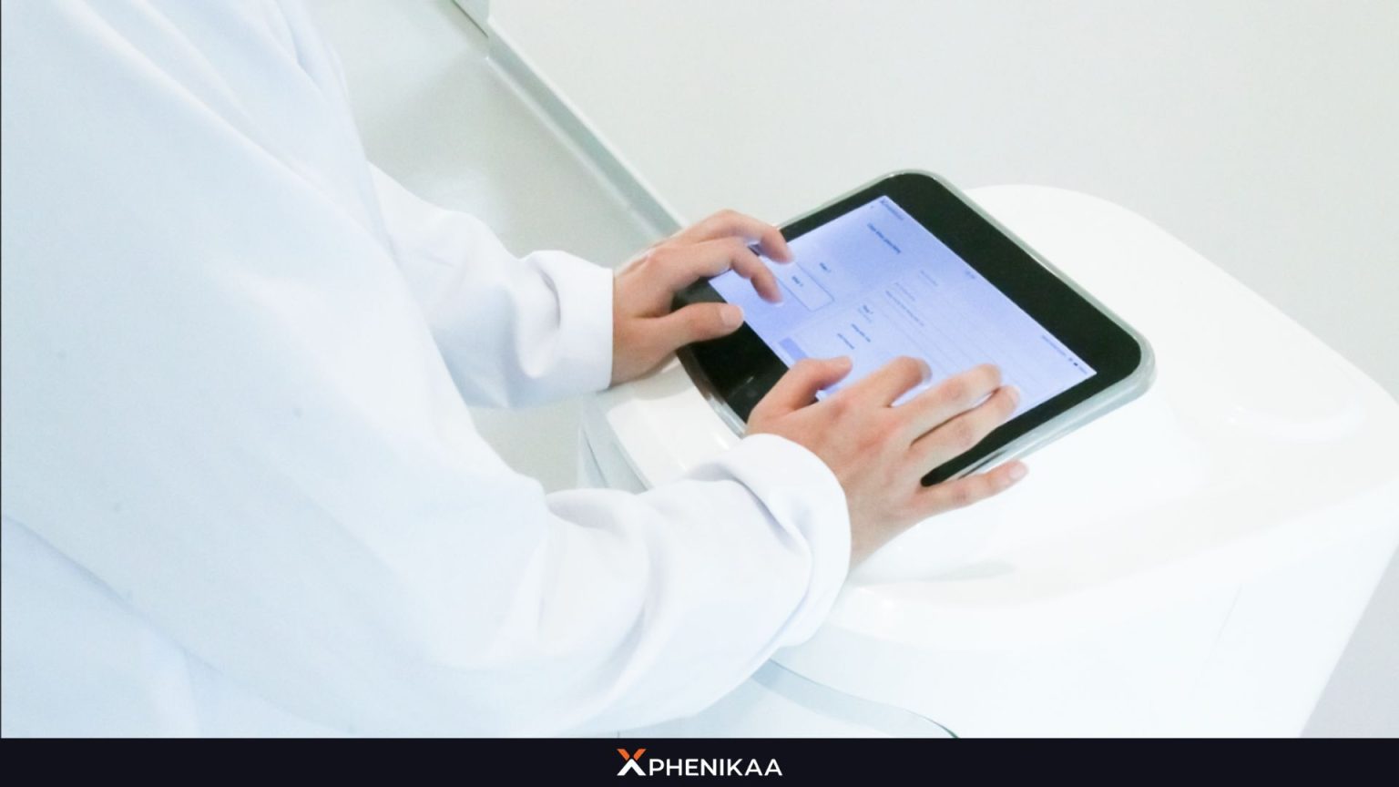 Patients and doctors can easily interact with robot via touch screen
